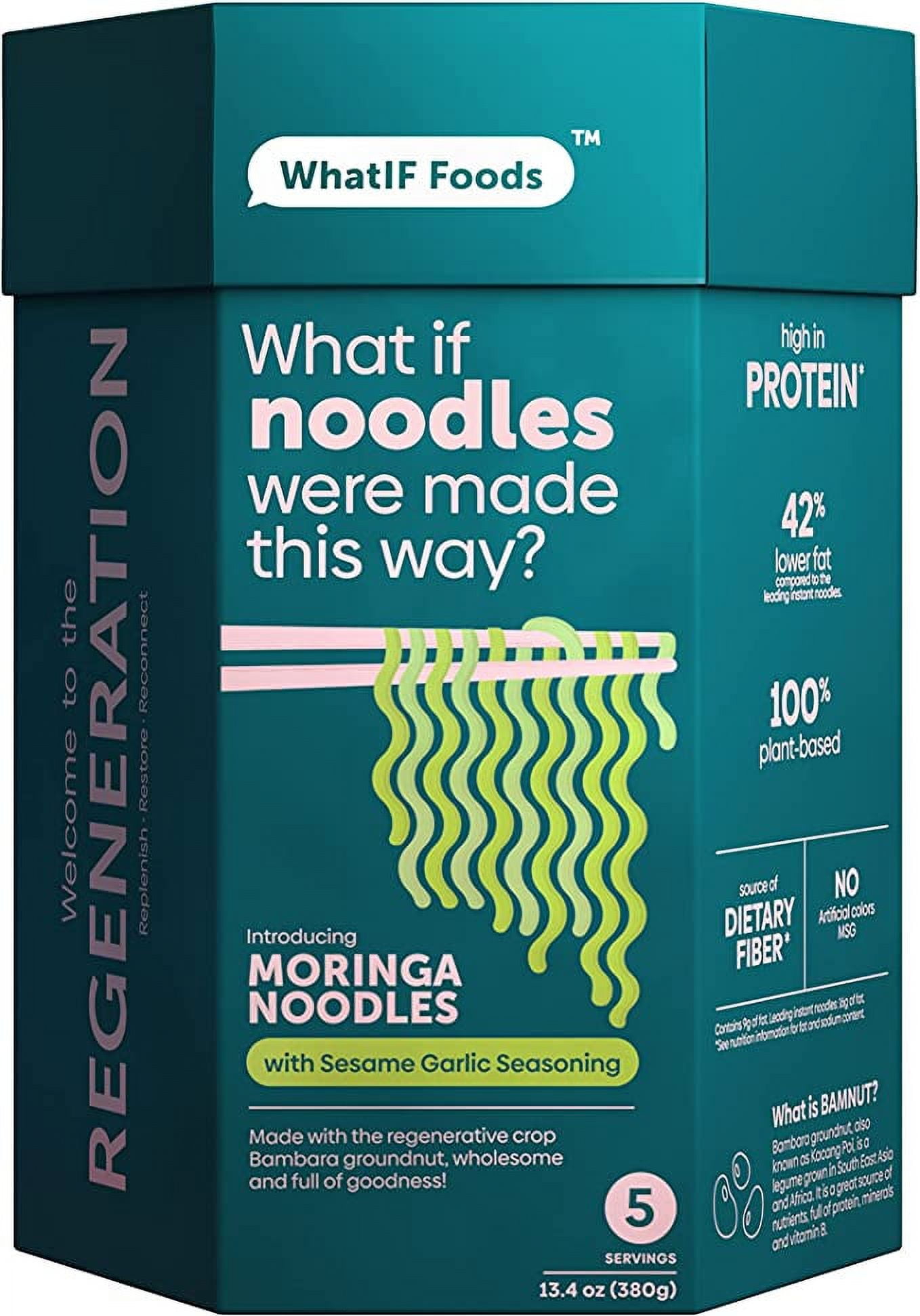Healthy Instant Moringa Noodles, Sesame Ginger Flavor - 17g Protein ...