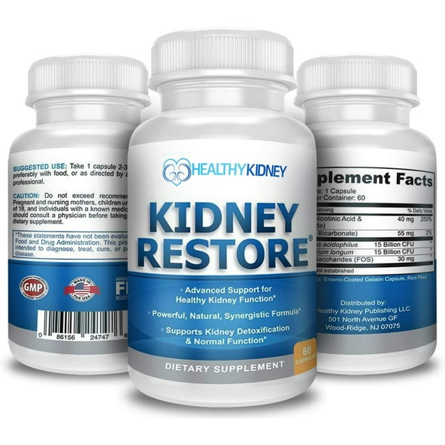 Healthy Kidney Restore: Detox Supplement, Vitamins for Normal Function ...