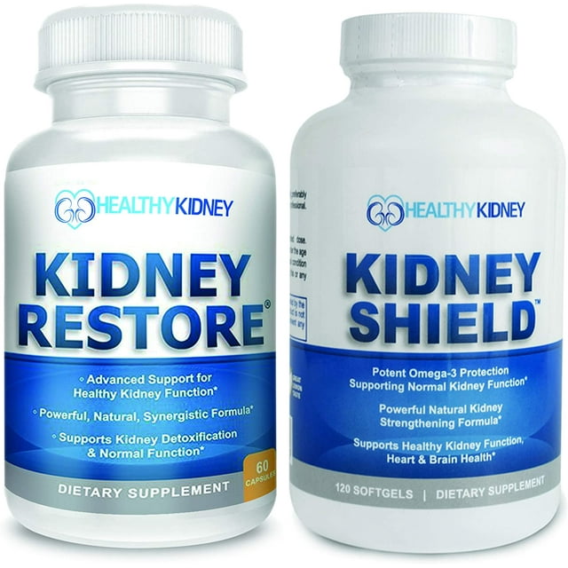 Healthy Kidney Shield & Restore Bundle: Kidney Health Support + Cleanse ...