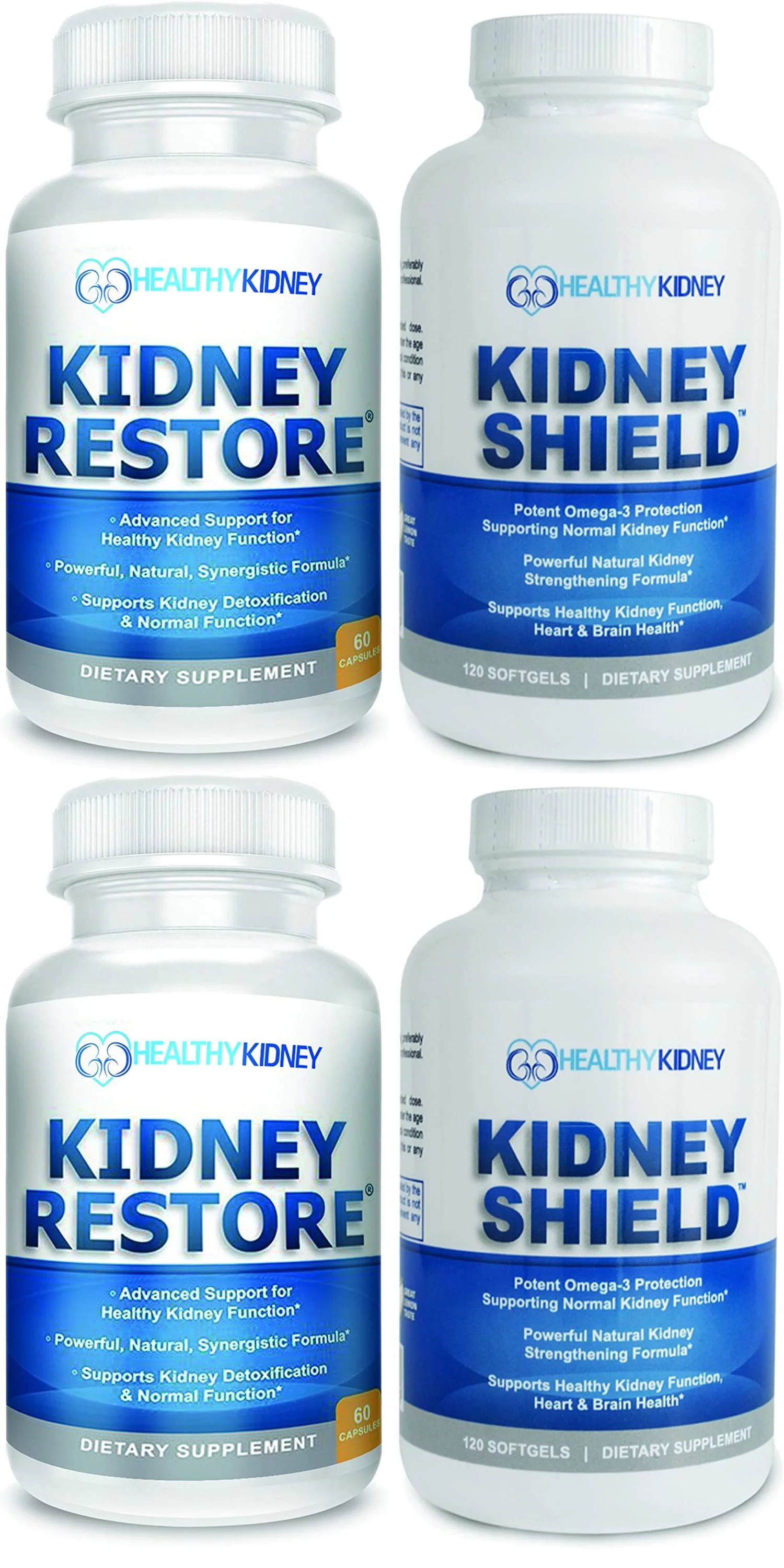 Healthy Kidney Shield + Restore Supplement: Support Health Complex, 4 ...