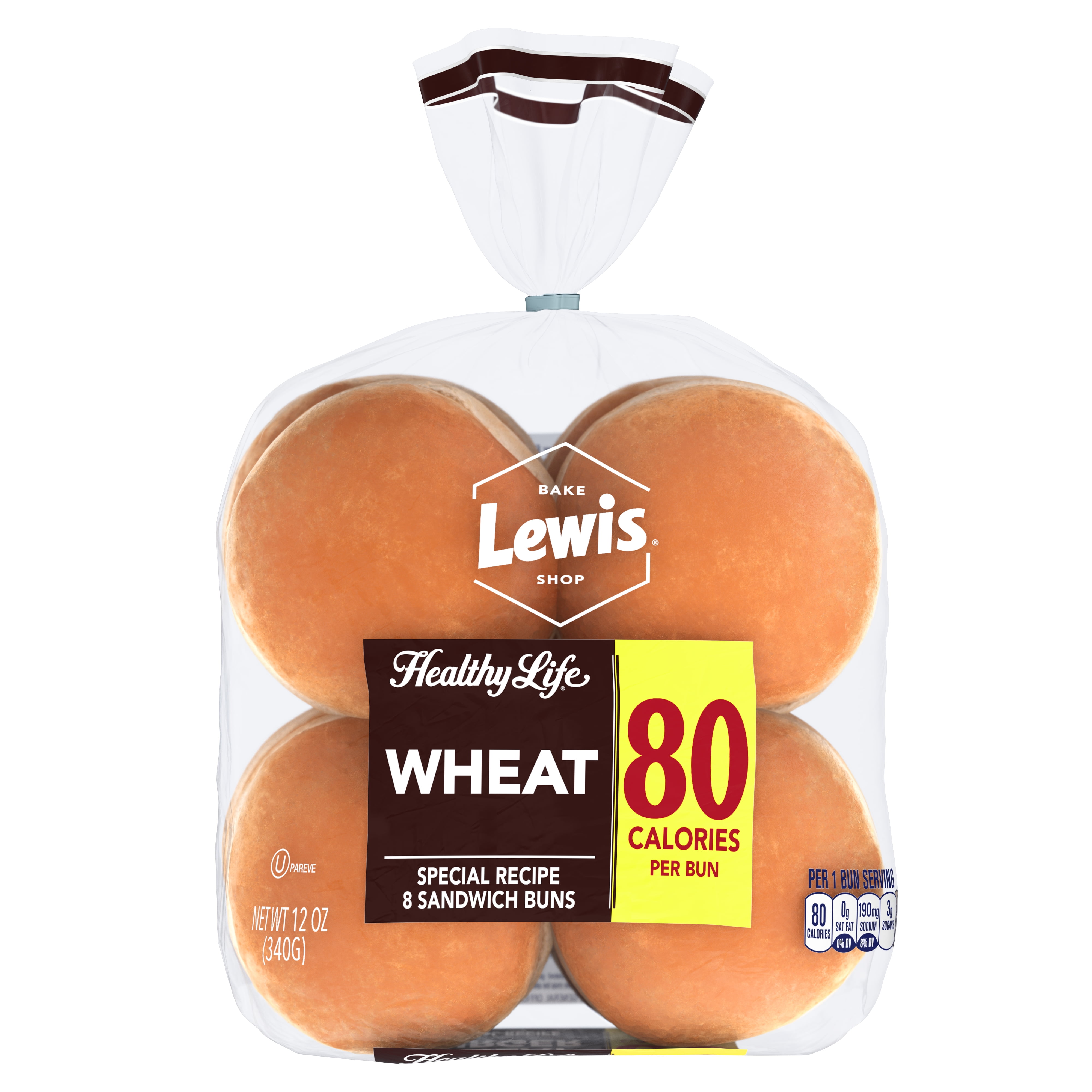 Healthy Life Bun Wheat Hamburger 12oz 8ct - Walmart.com