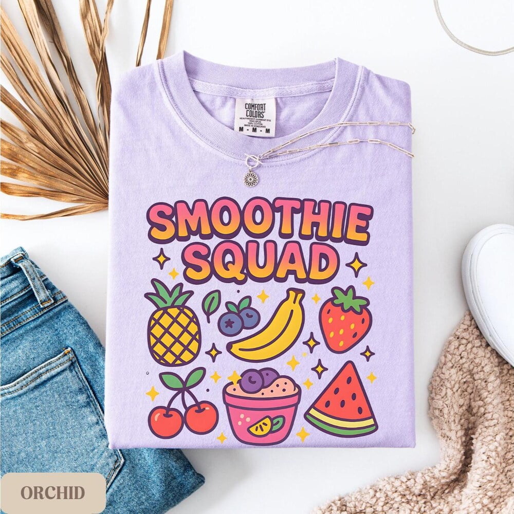 Healthy Lifestyle Shirt, Smoothie Squad Wellness Tee, Plant-Based Gift ...