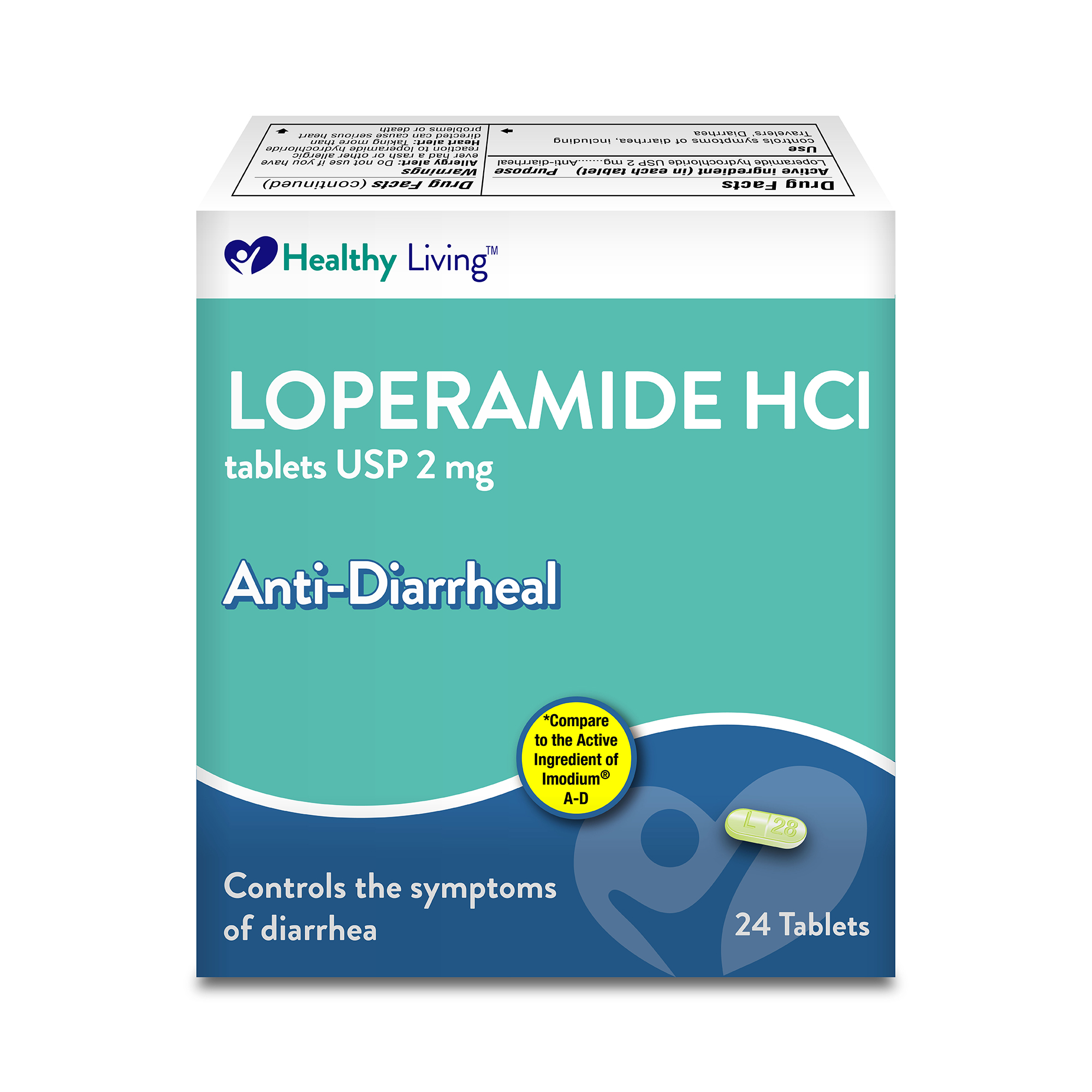 Equate Anti-Diarrheal/Anti-Gas Multi-Symptom Relief Caplets, 24 Count ...