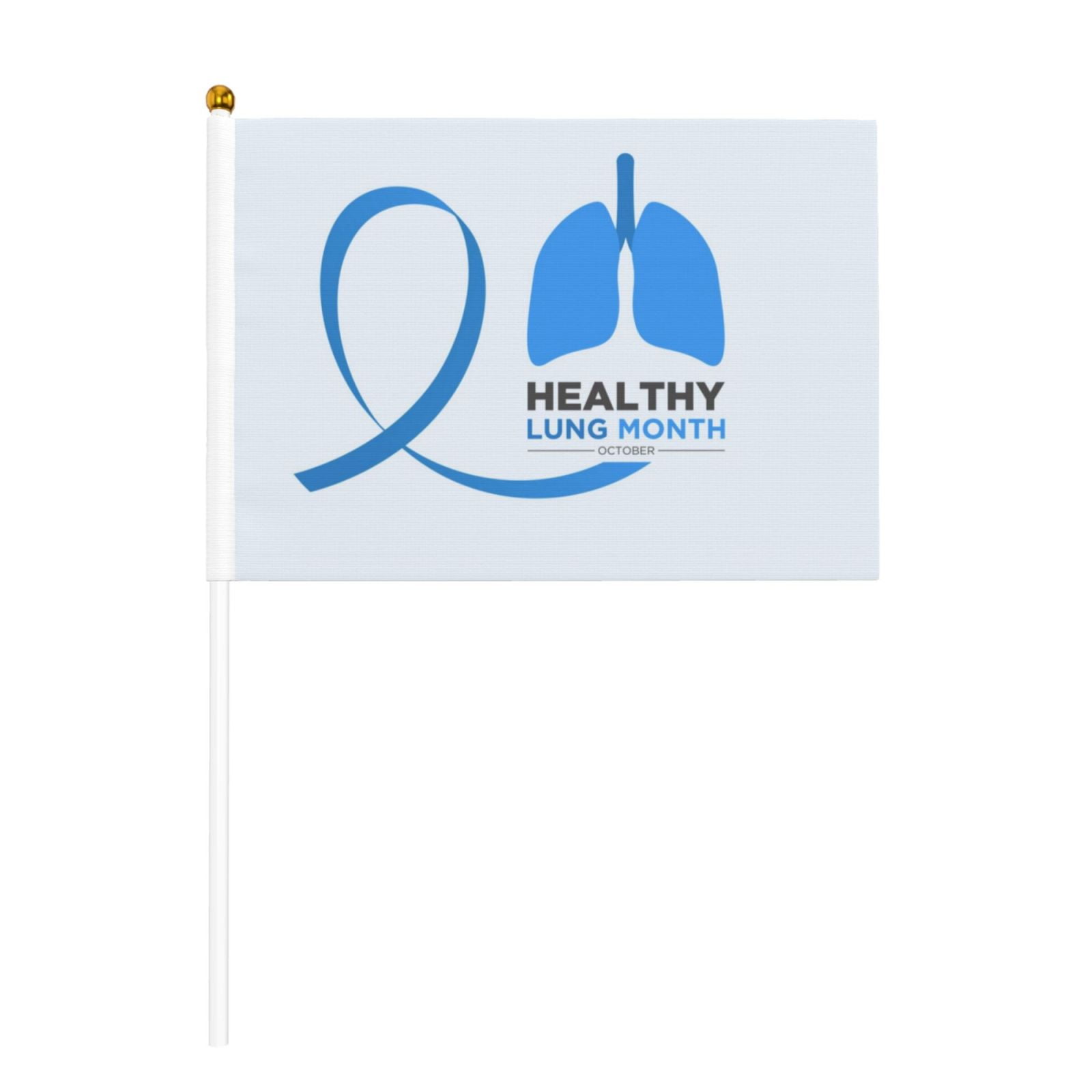 Healthy Lung Month Flag Small Mini Hand Held Flags Small Miniature ...