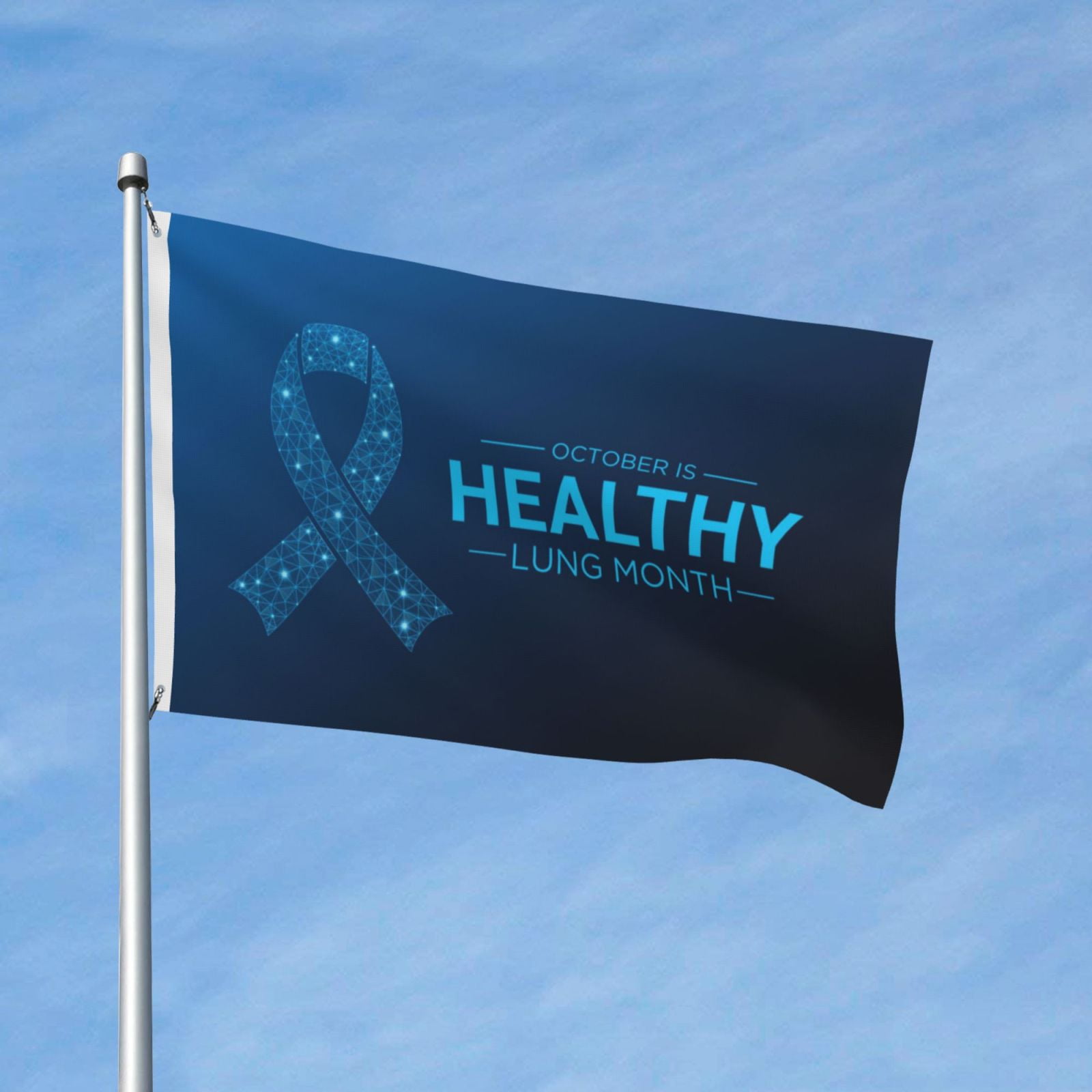 Healthy Lung Month Garden Flags 3x5 Ft Decoration Double Side Print ...