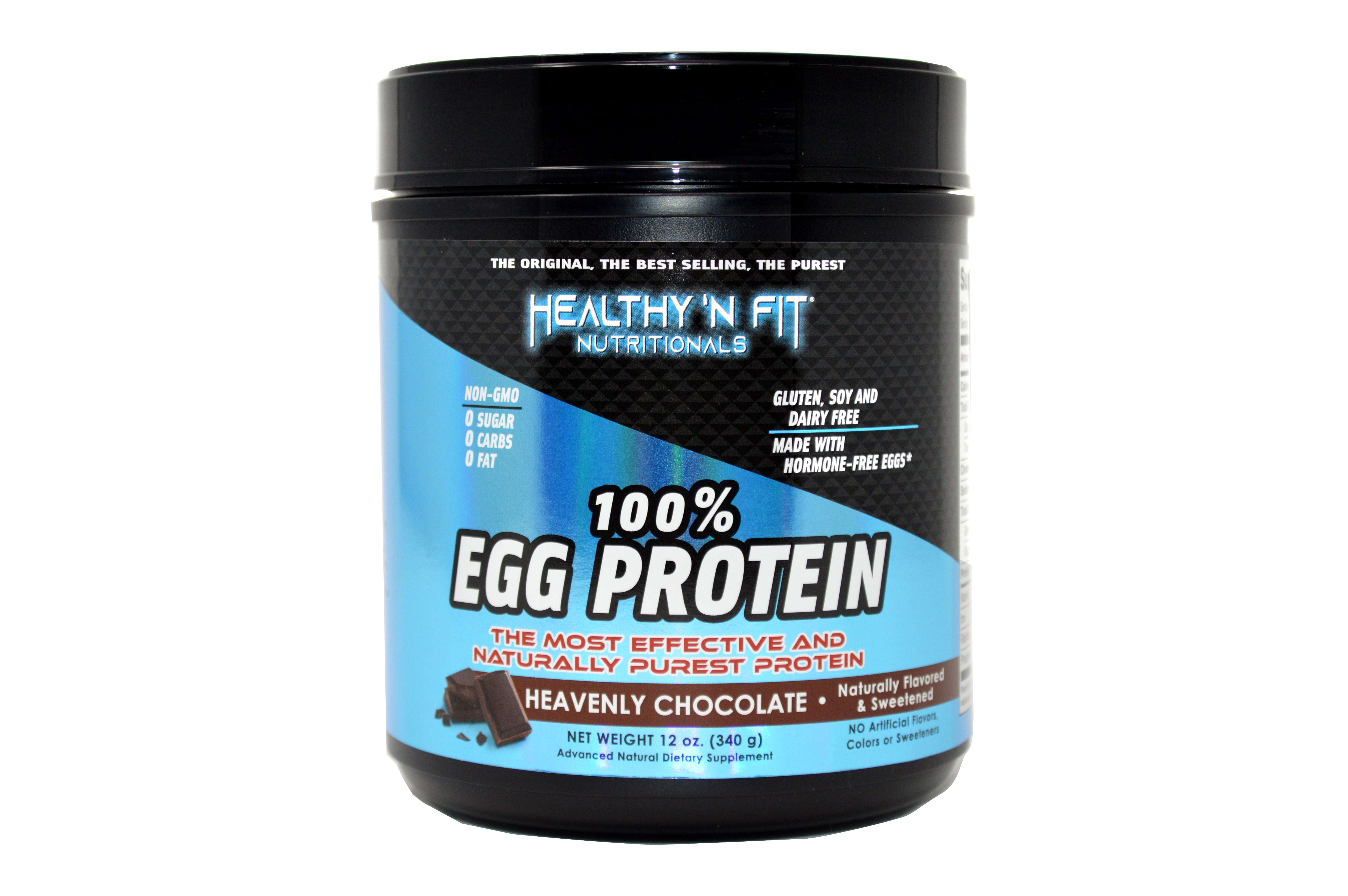 Healthy 'N Fit 100% Egg Protein 12-Ounce Bottle- Chocolate, Naturally ...