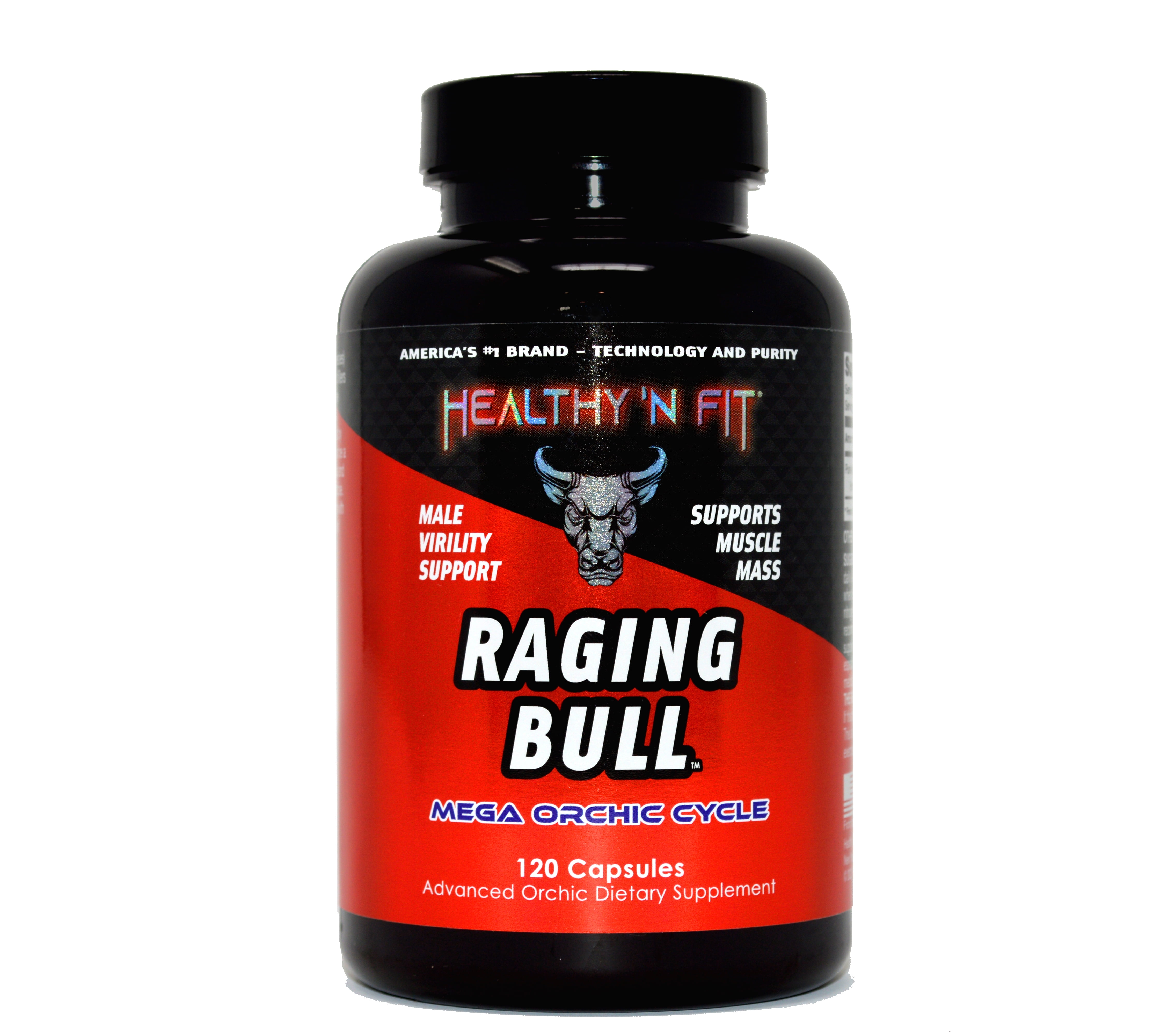 Healthy N Fit Raging Bull Mega Orchic 120 Capsules 40 Day Supply