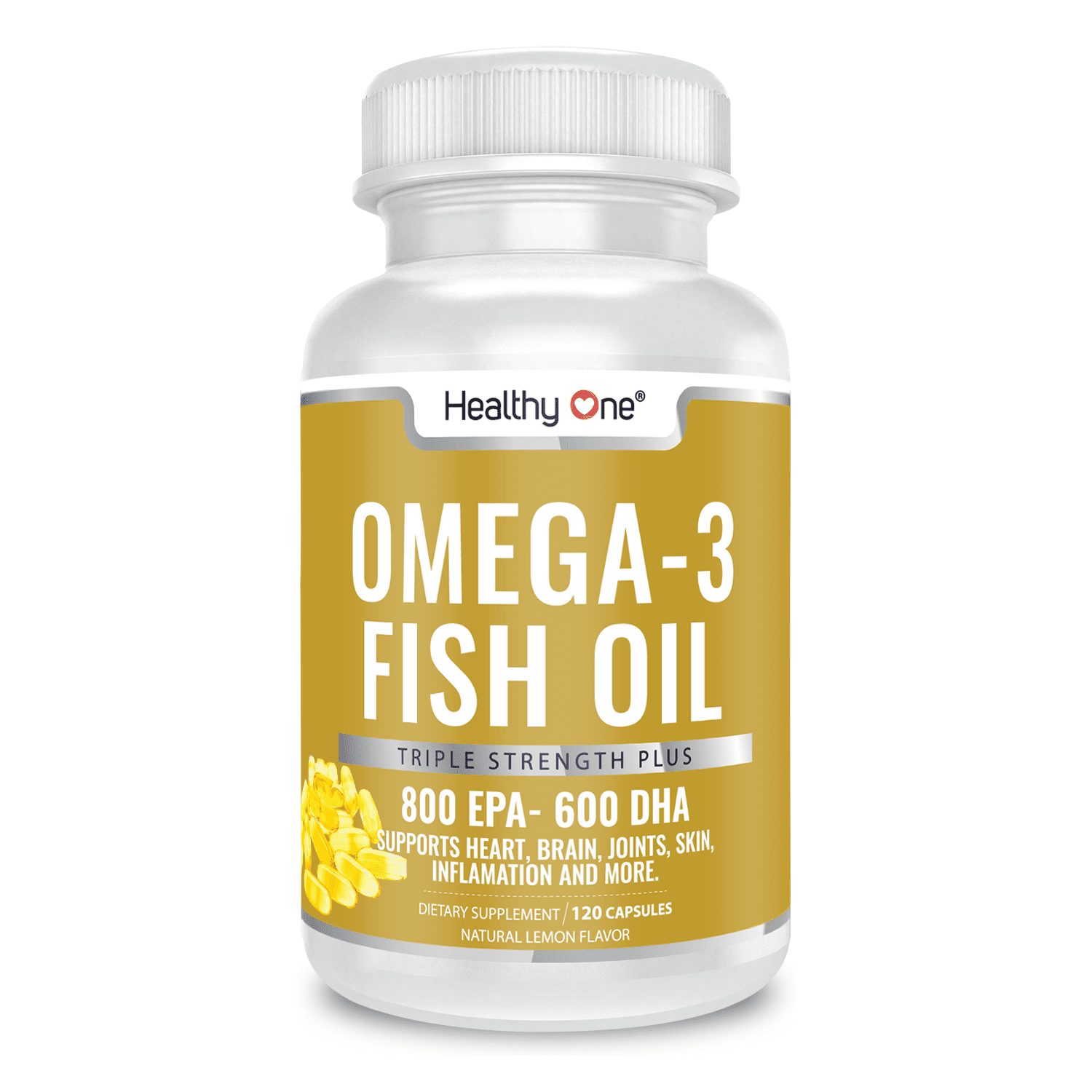 Healthy One Triple Strength Omega 3 Fish Oil 1000mg - Burpless Fish Oil ...