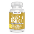 Healthy One Triple Strength Omega 3 Fish Oil 1000mg - Burpless Fish Oil 400mg EPA, 300mg DHA ...