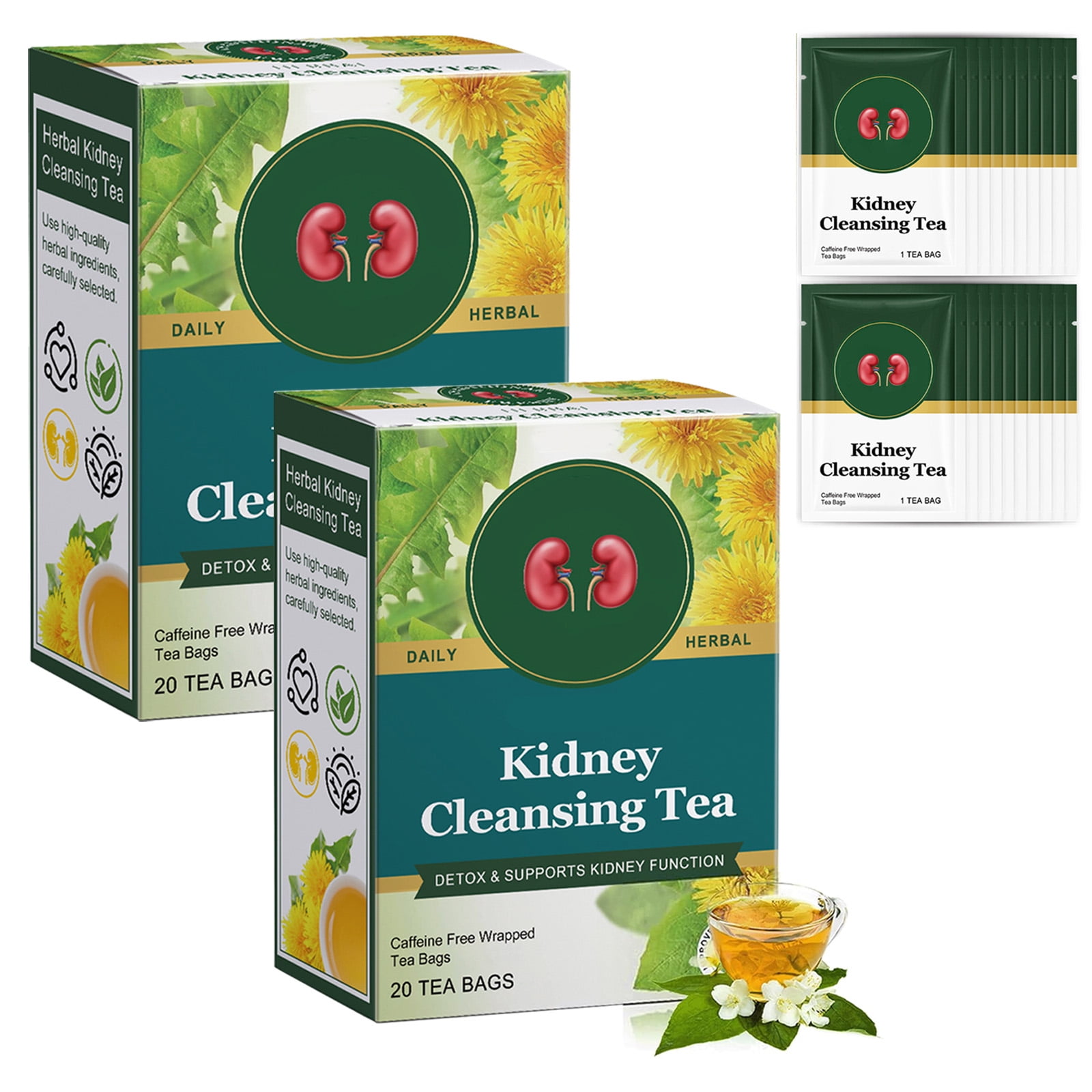 Healthy Organic Kidney Cleansing Tea, Kidney Cleanse Tea for Men ...