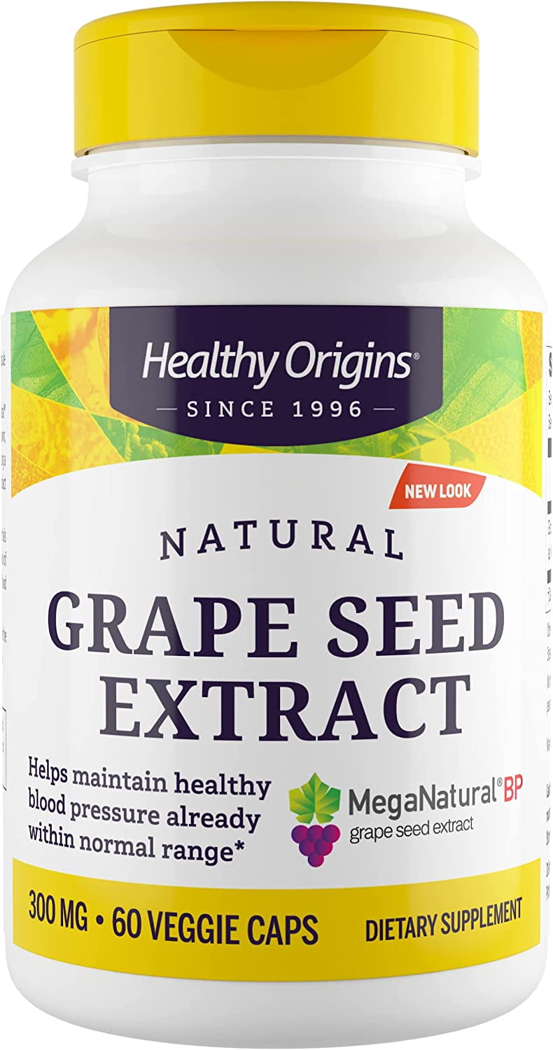 Healthy Origins Mega Natural-BP Grape Seed Extract - 300 mg - 60 ...