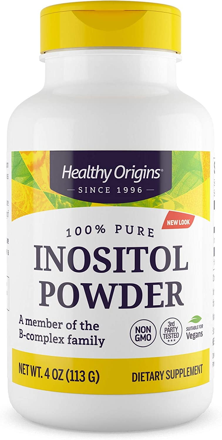 Healthy Origins Inositol Powder, Pure Supplement, Vegan, 4 Ounce ...