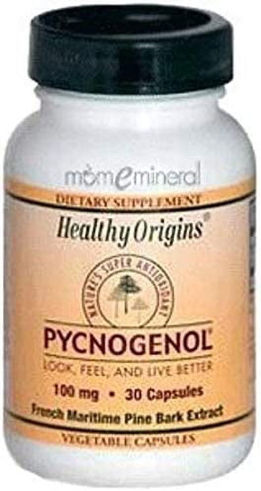 Healthy Origins Pycnogenol 100 mg, Super Antioxidant, Non-GMO, Gluten ...