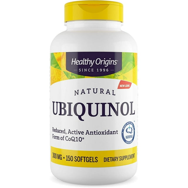 Healthy Origins Ubiquinol 300 mg, Powerful Antioxidant, Non-GMO, Soy ...