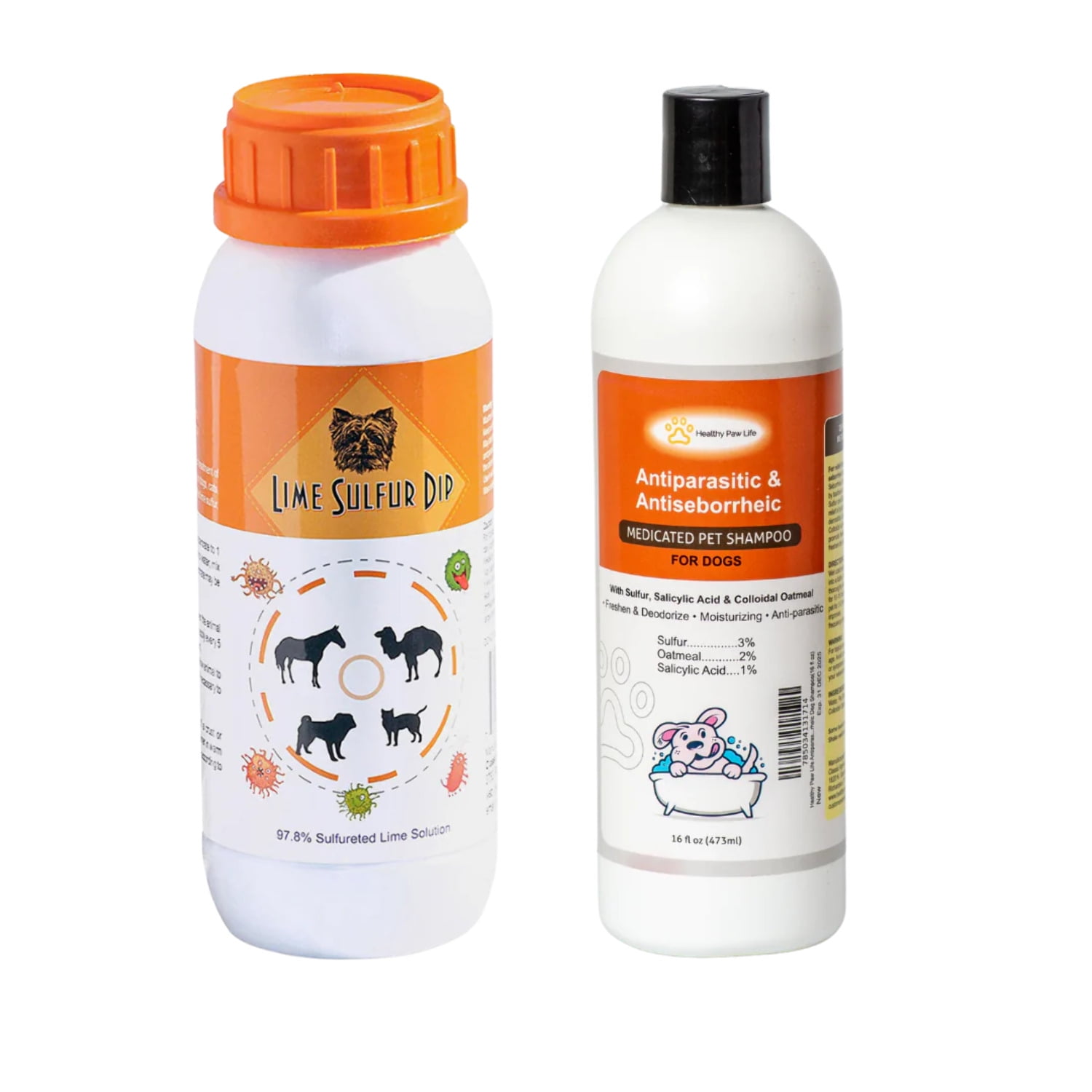 Healthy Paw Life Skin Coat Care Combo - Lime Sulfur Dip 16 oz ...