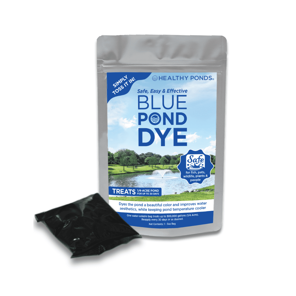 Healthy Ponds Blue Pond Water Dye - Water-Soluble Packets, Treats Up to ...