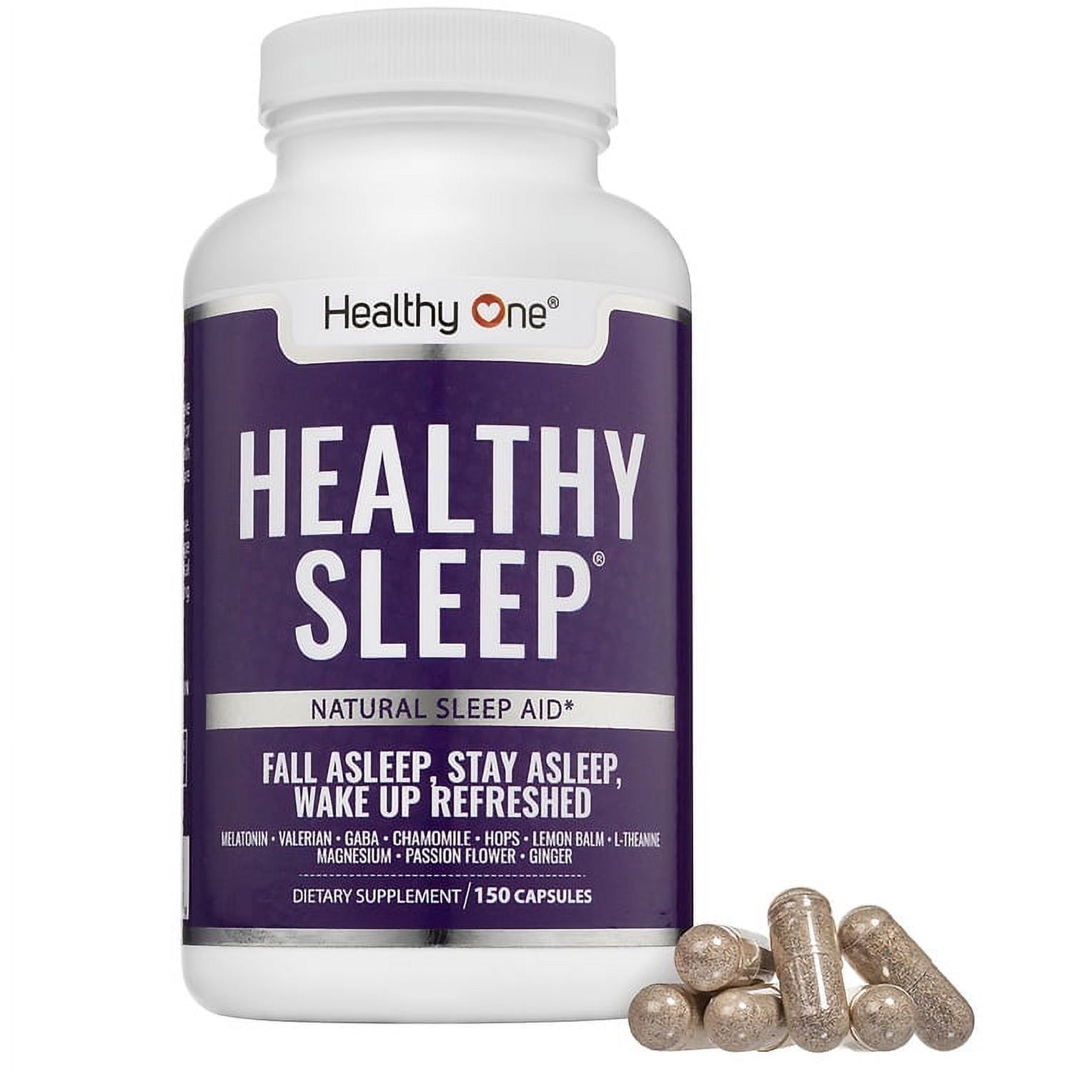 Healthy Sleep All-Natural Supplement - Fall Asleep Quickly, Get Restful ...