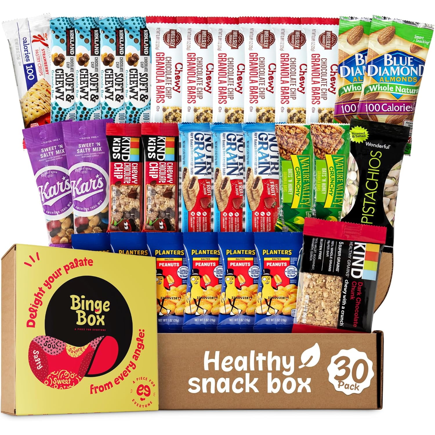 Healthy Snack Box Care Package -30 Piece Food Snack Variety Pack for ...