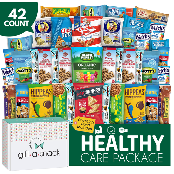 Gift A Snack Healthy Snack Gift Box (42 Count) Granola Bars, Fruit ...