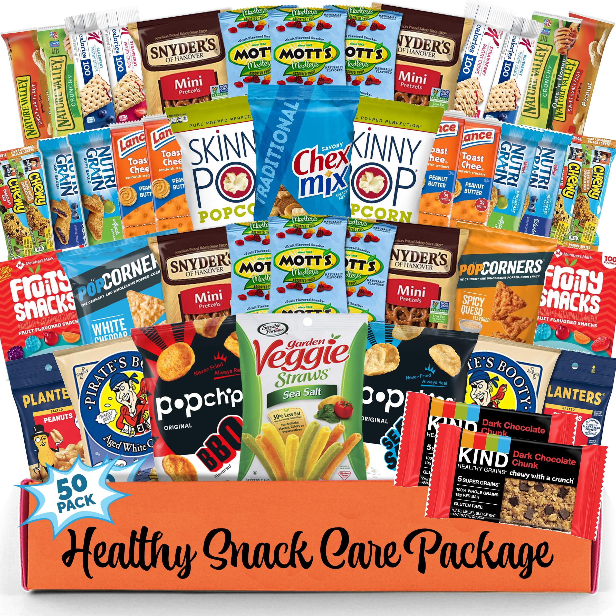 Healthy Snack Box Variety BDF32 Pack Care Package (50 Count) Candy Gift ...