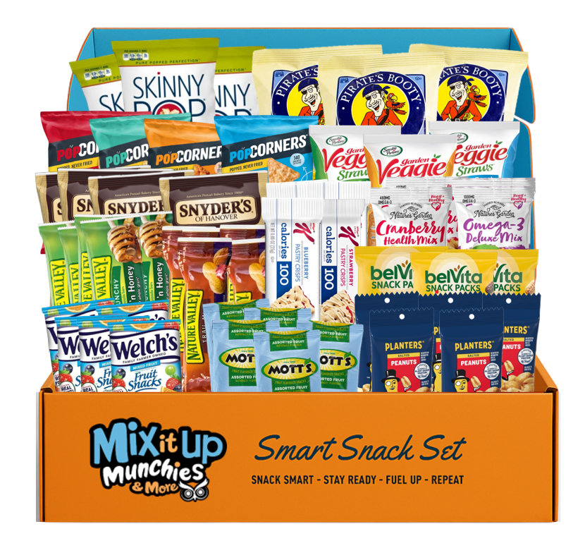 Healthy Snack Variety Pack Gift Box – 60 Count – Includes Popcorn ...