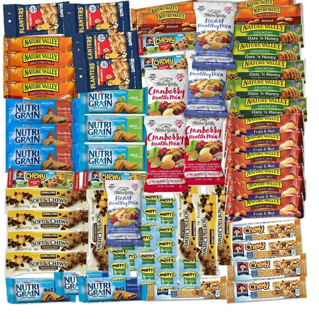 Healthy Snacks, Care Package 67 Count Premium Healthy Mixed Snack Box ...