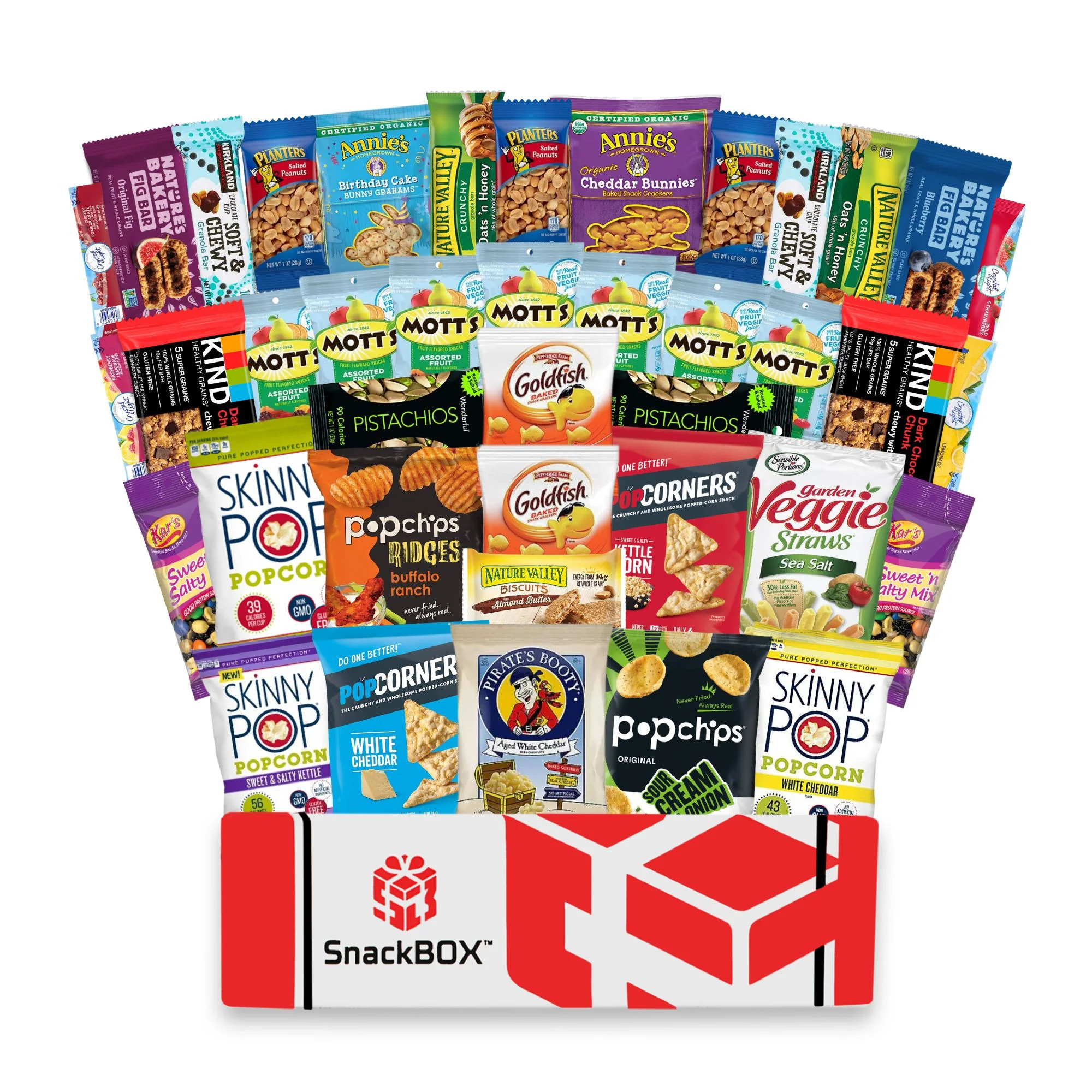 Fun Flavors Box College Essential Snacks Care Package for Student - 40 ...