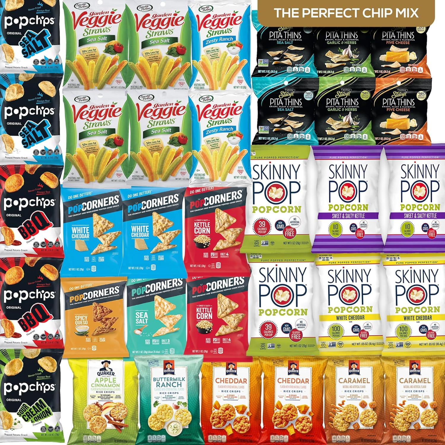 Healthy Snacks Variety Pack for Adults - 35 Pack | Healthy Chips ...