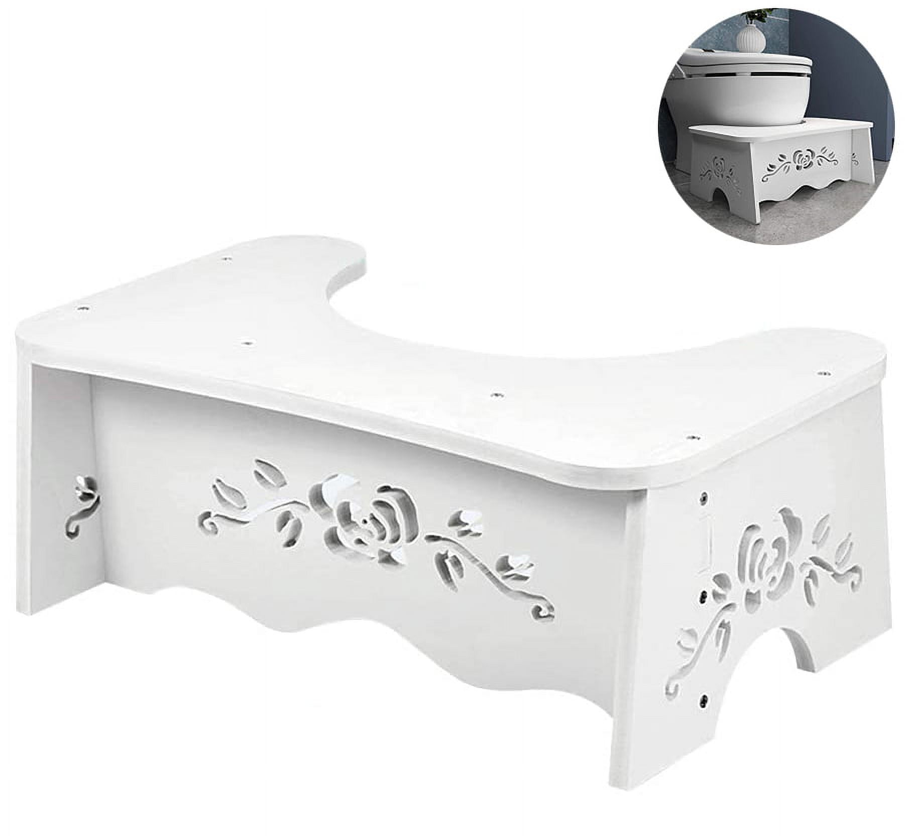 Healthy Squatting Posture Toilet Stool, Non-Slip Mat with Facilitating ...