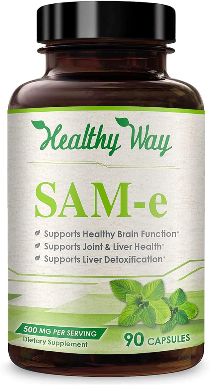 Healthy Way Pure SAM-e 500mg 90 Capsules (S-Adenosyl Methionine ...