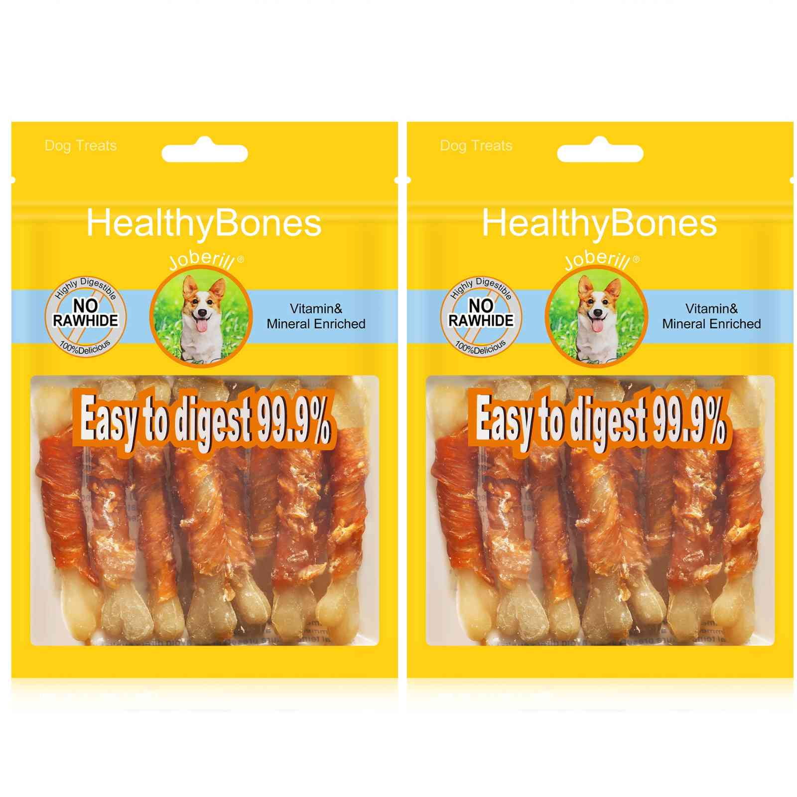 HealthyBones Chicken Wrapped Chew Sticks, Rawhide Free, for Medium ...