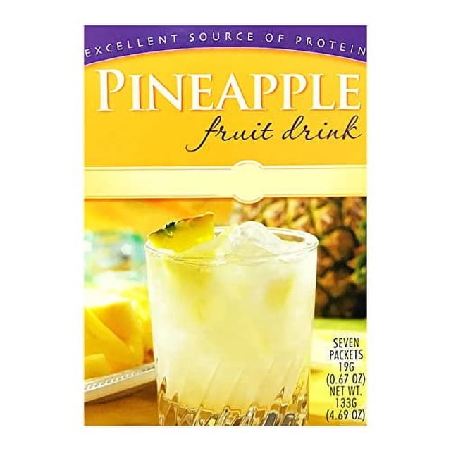 HealthyWise High Protein Diet Fruit Drink, 7 Servings, Pineapple Flavor ...