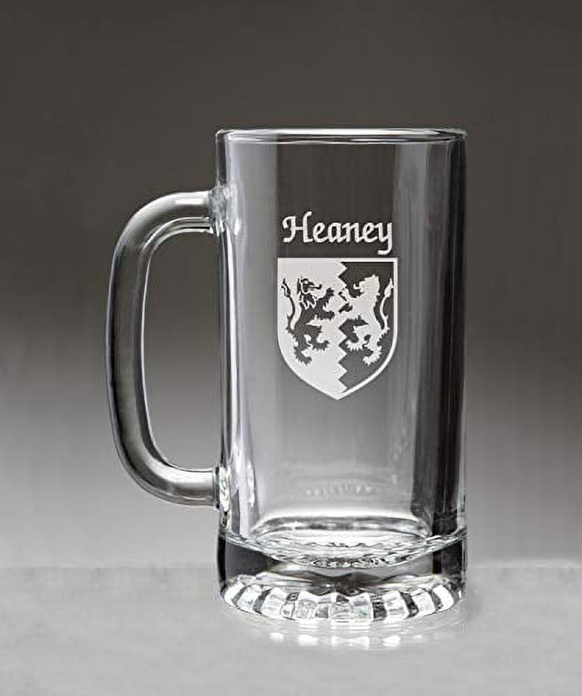 Heaney Irish Coat of Arms Glass Beer Mug (Sand Etched) - Walmart.com