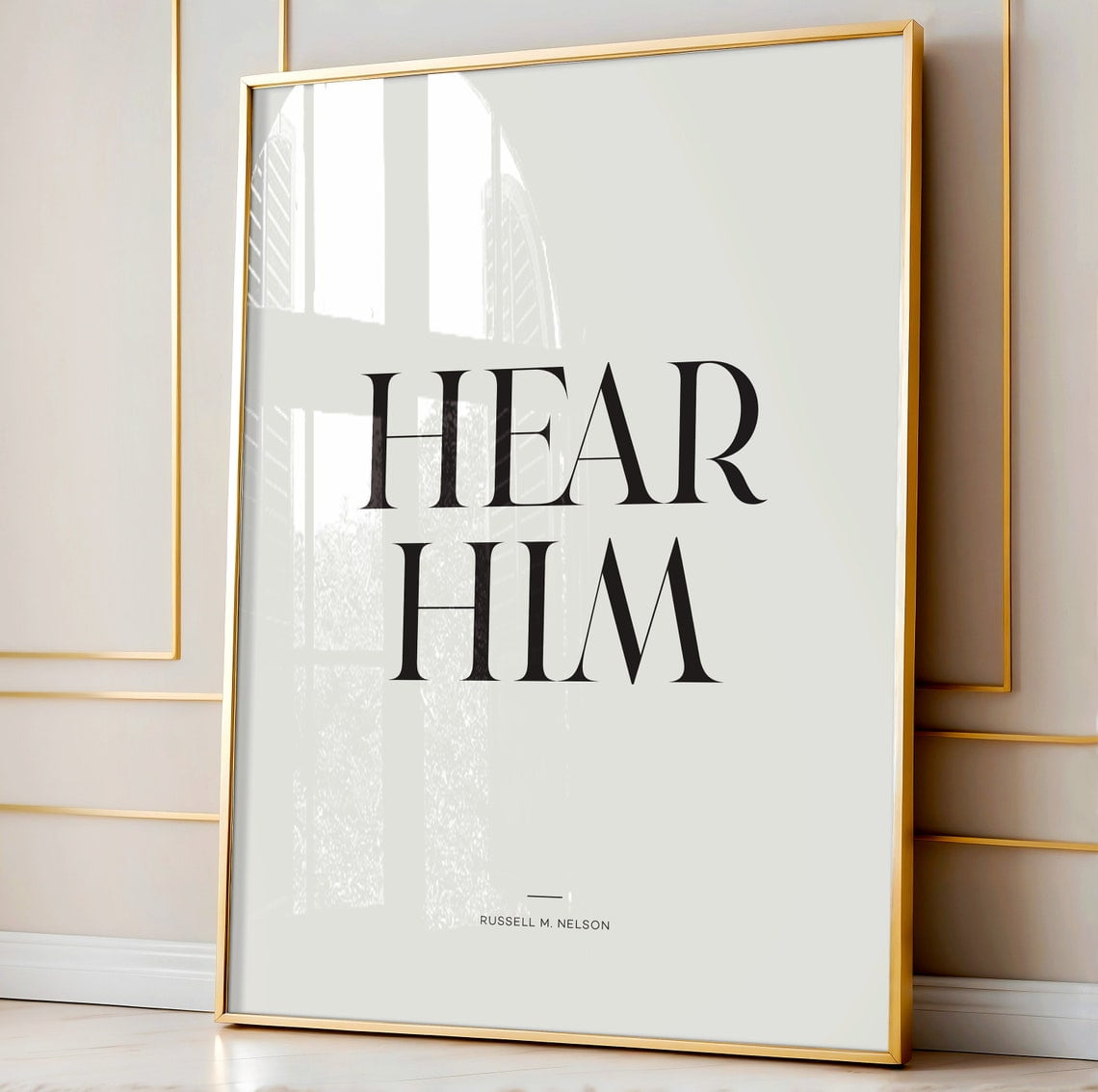 Hear Him Lds Wall Art, Latter Day Saint Print, Russell M Nelson Quote ...