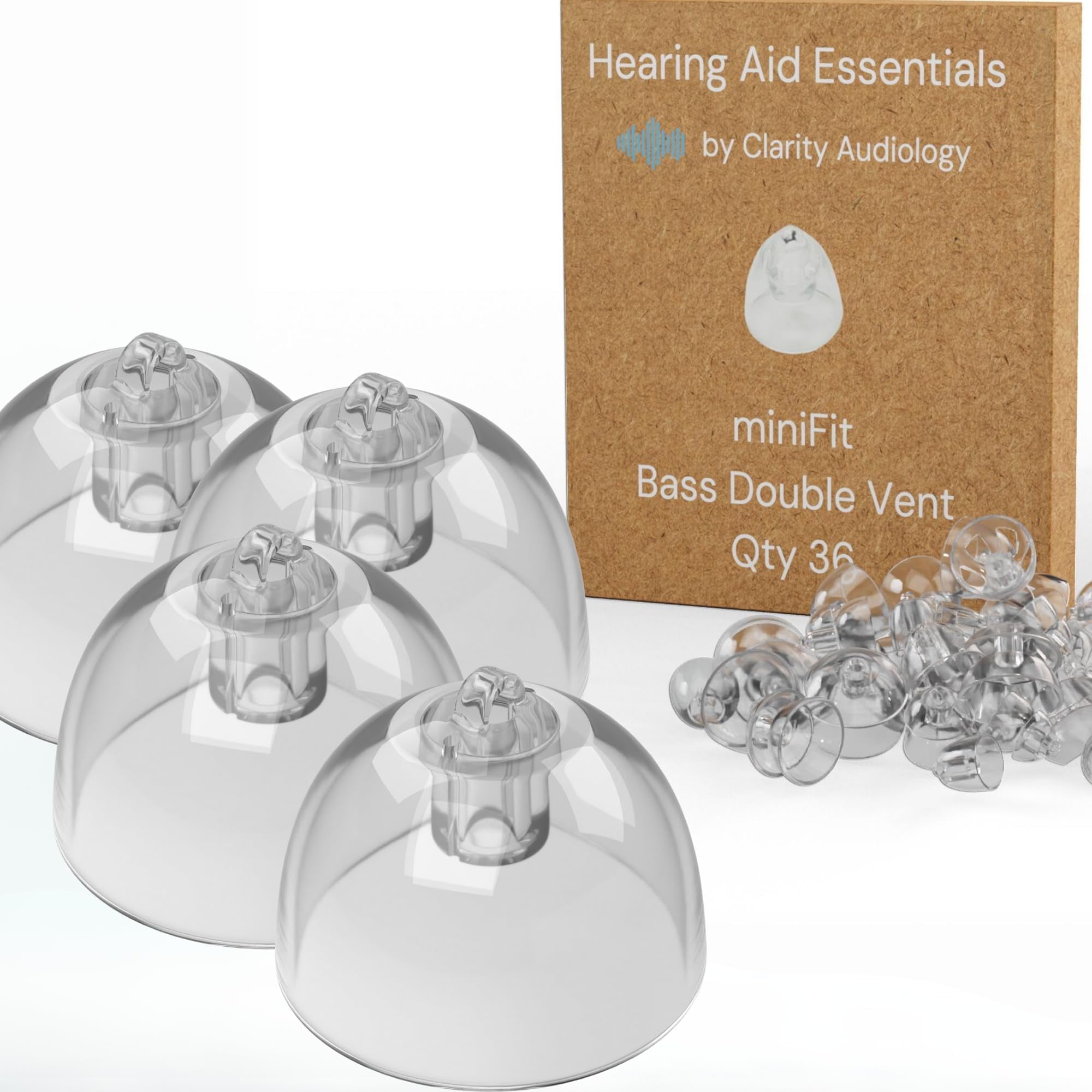 Oticon Hearing Aid Domes | Qty 36 | Minifit Bass 12MM Double Vent Domes | Oticon Hearing Aid ...