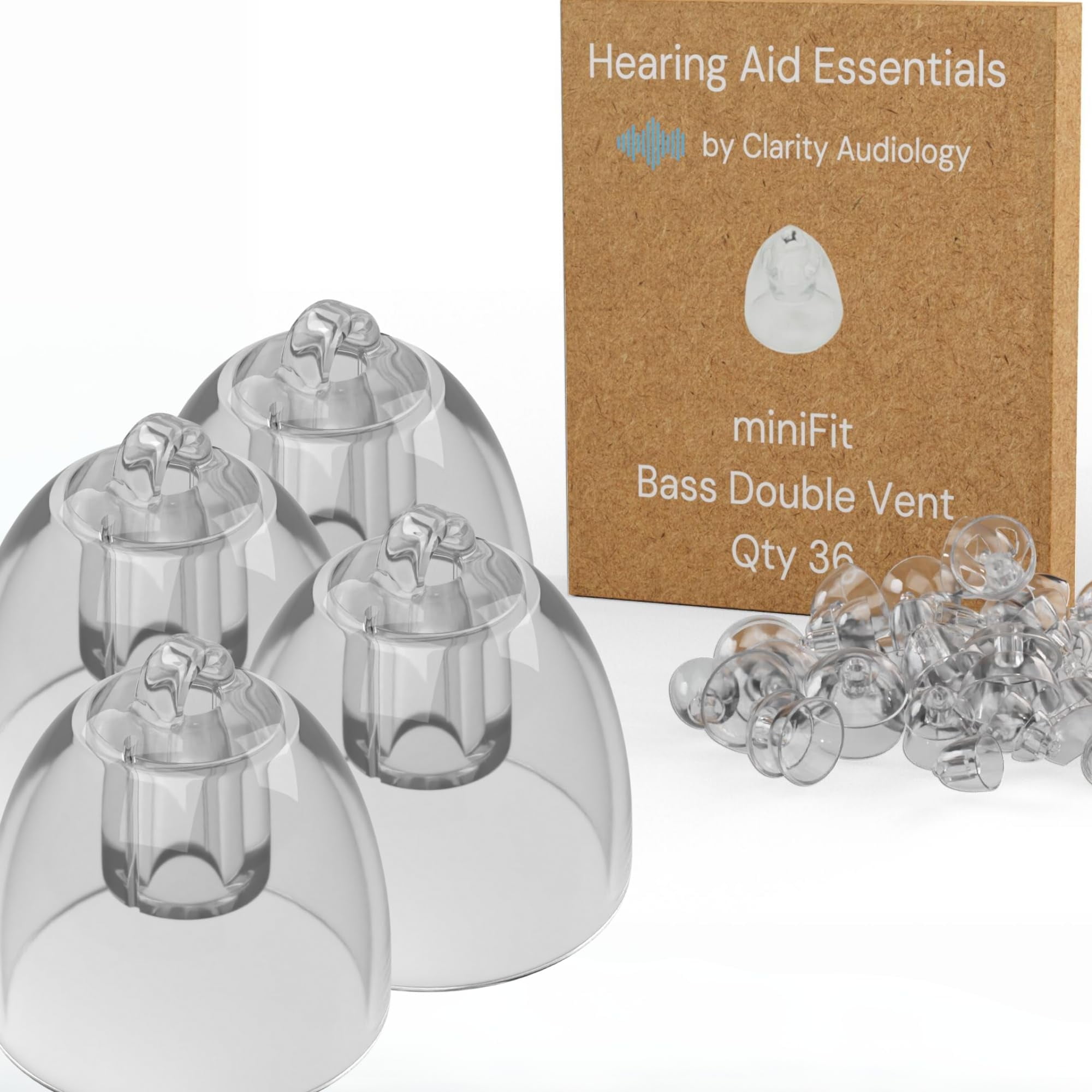 Oticon Hearing Aid Domes | Qty 36 | Minifit Bass 8MM Double Vent Domes ...