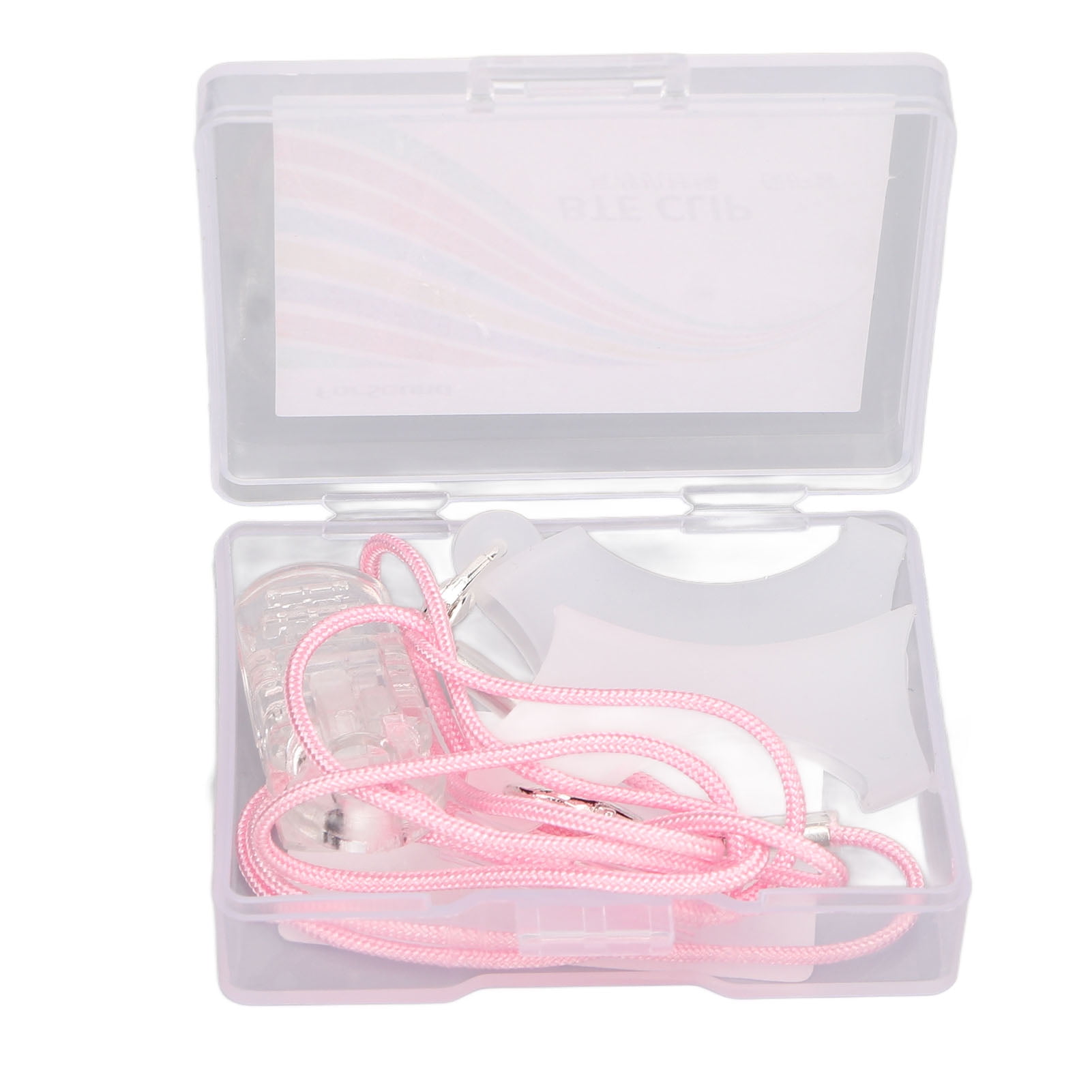Hearing Device Clip Prevent Losing Transparent Clamp Pink Cord Portable ...