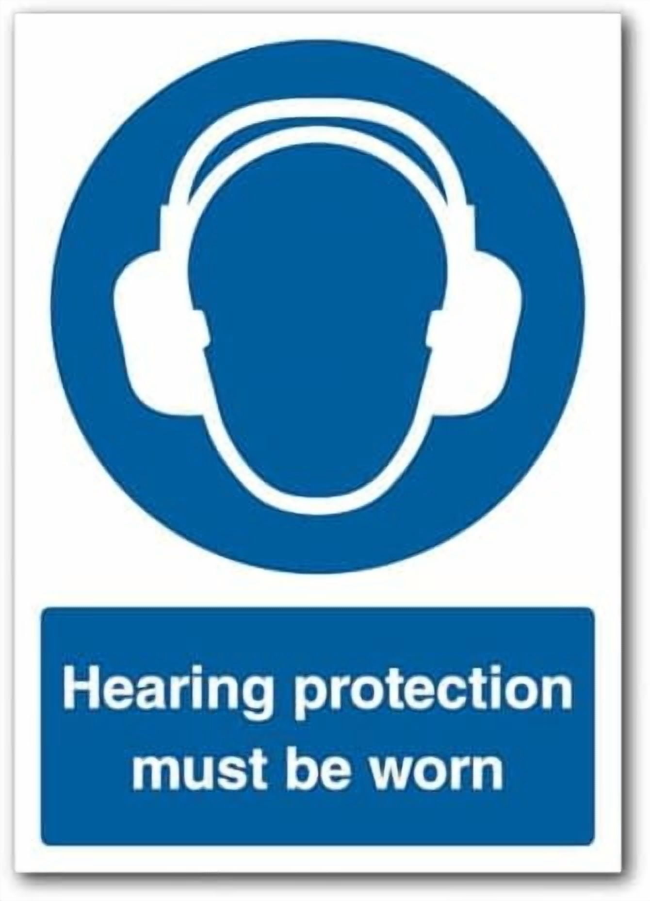 Hearing Protection Must Be Worn Sign Mandatory Personal Protective ...