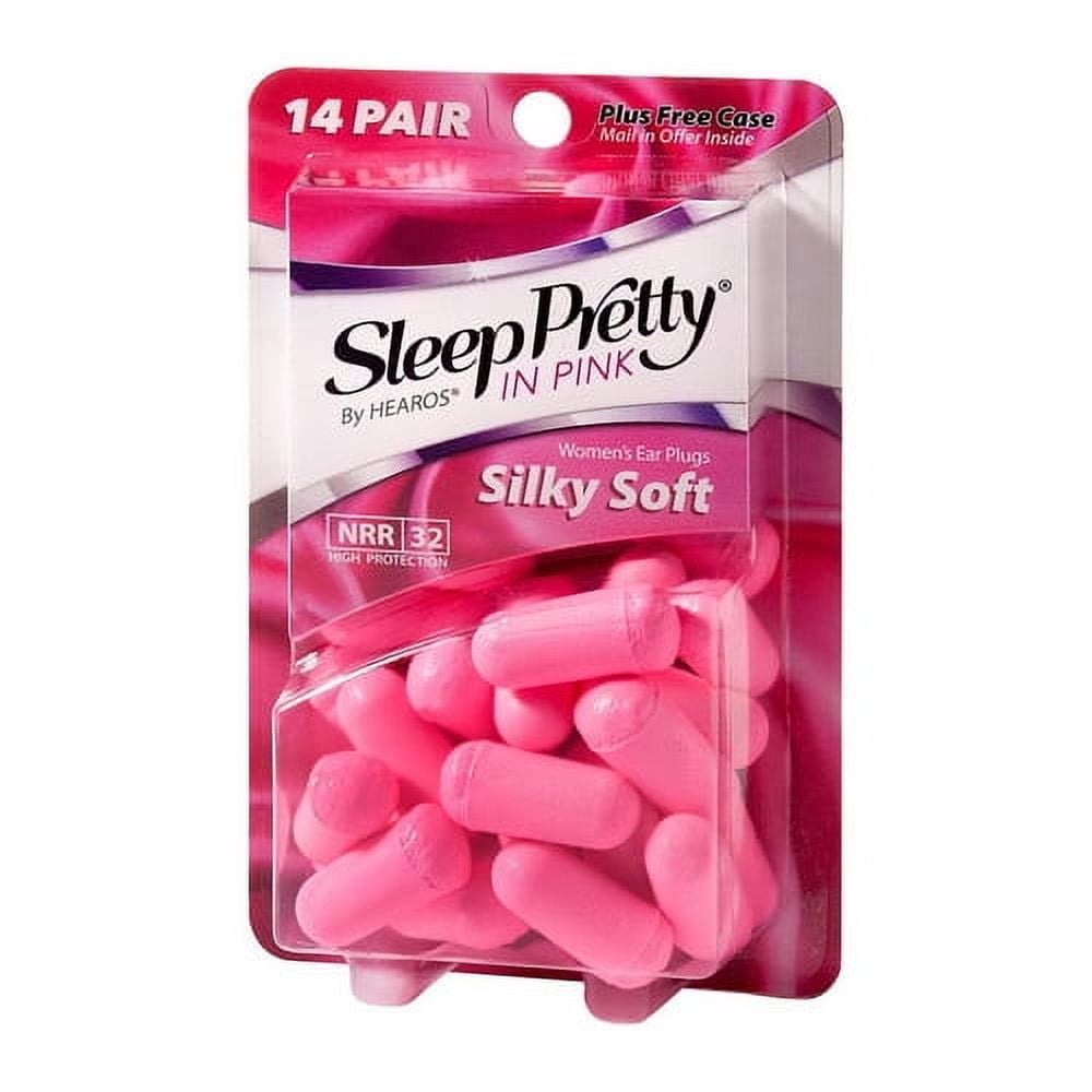 Hearos Sleep Pretty in Pink Silky Soft Ear Plugs for Womens, 14 Pairs ...