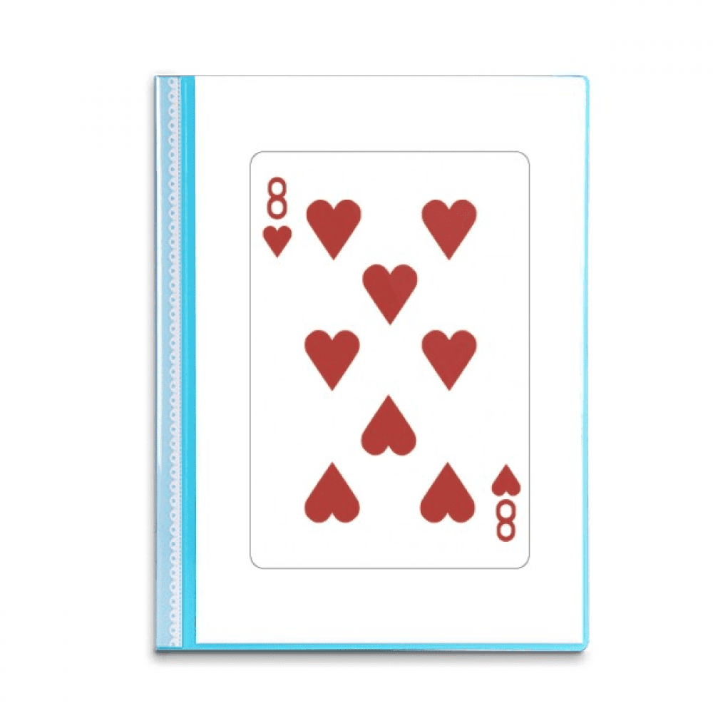 Heart 8 Playing Cards Pattern Book Sheet Protectors Portfolio Binder ...