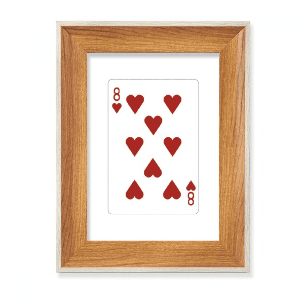 Heart 8 Playing Cards Pattern Desktop Wooden Photo Frame Display ...