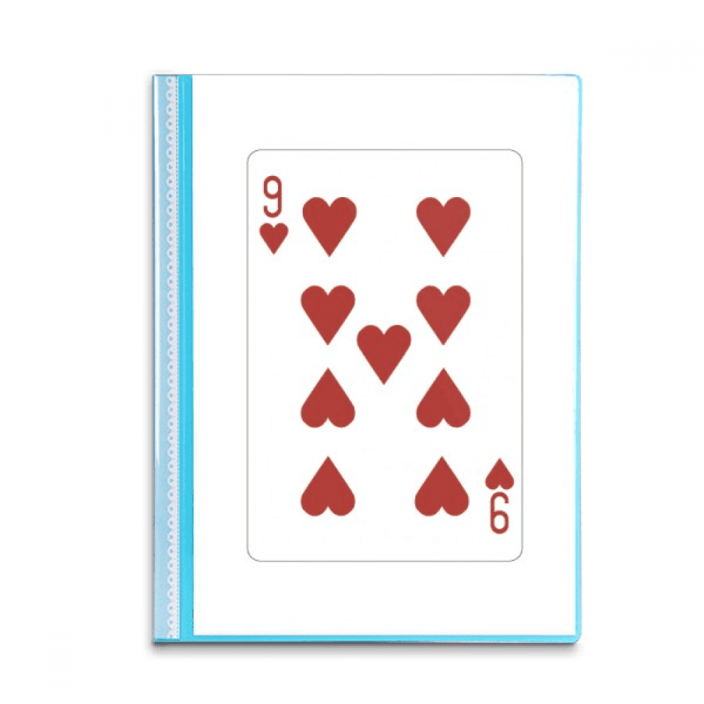 Heart 9 Playing Cards Pattern Book Sheet Protectors Portfolio Binder ...