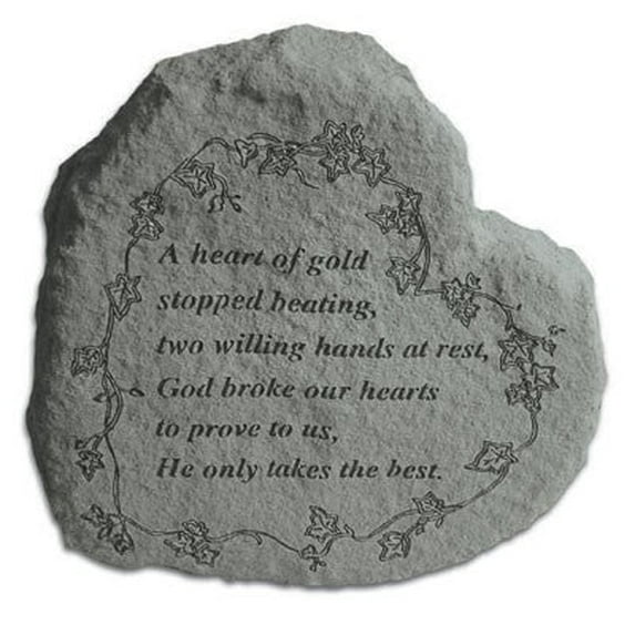 Heart-A Heart Of Gold Stopped Beating... Memorial Garden Stone ...