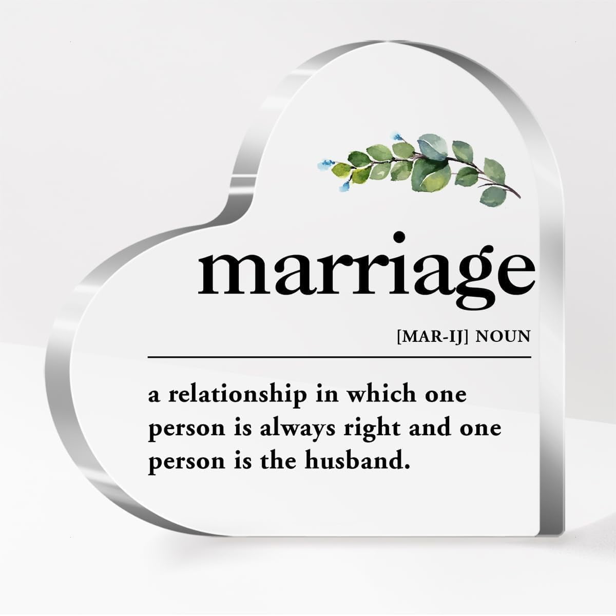 Heart Acrylic Plaque Couples Gifts,Wedding Gifts,Gifts For Him ...