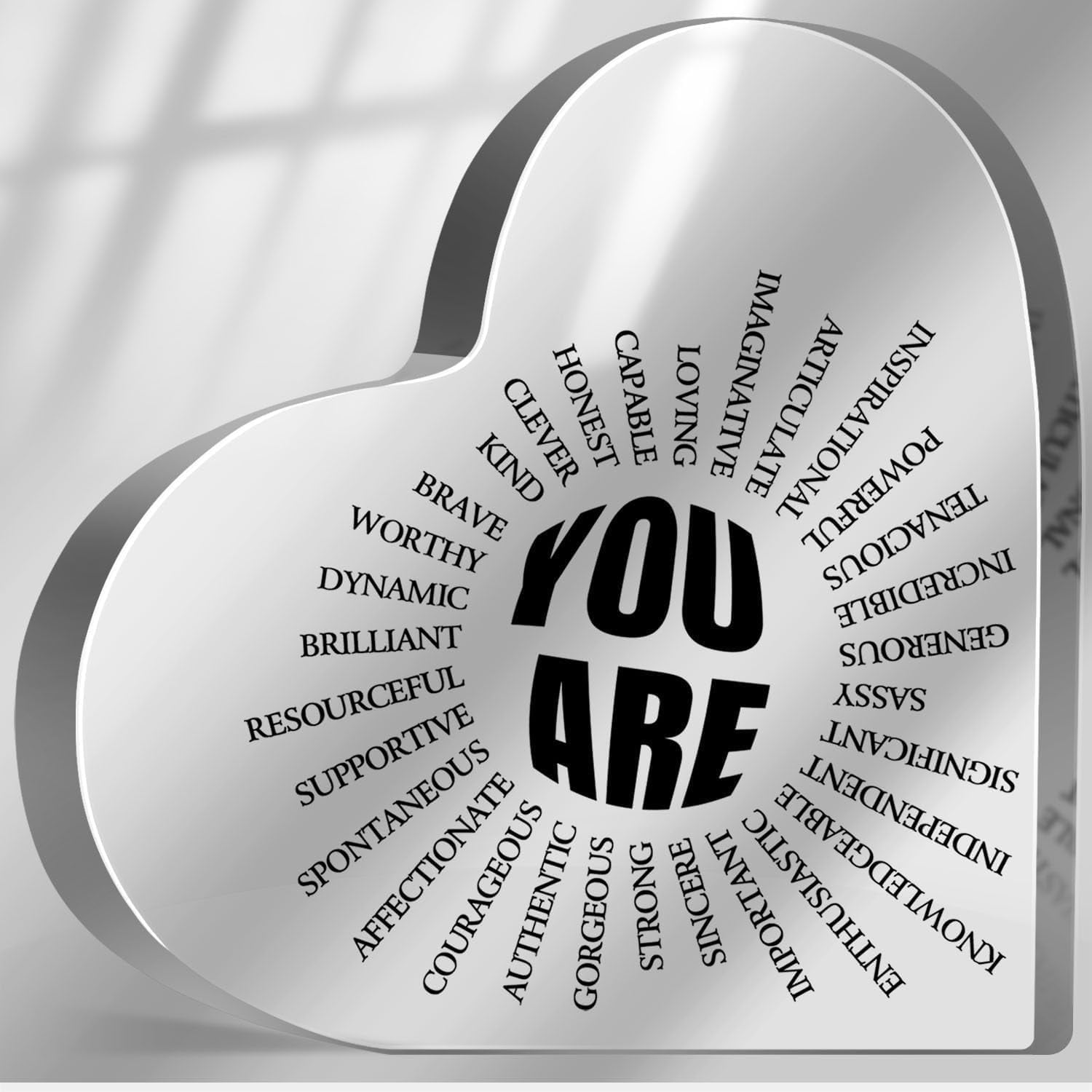 Heart Acrylic Plaque Encouragement Spiritual Sign Gifts for Coworkers ...