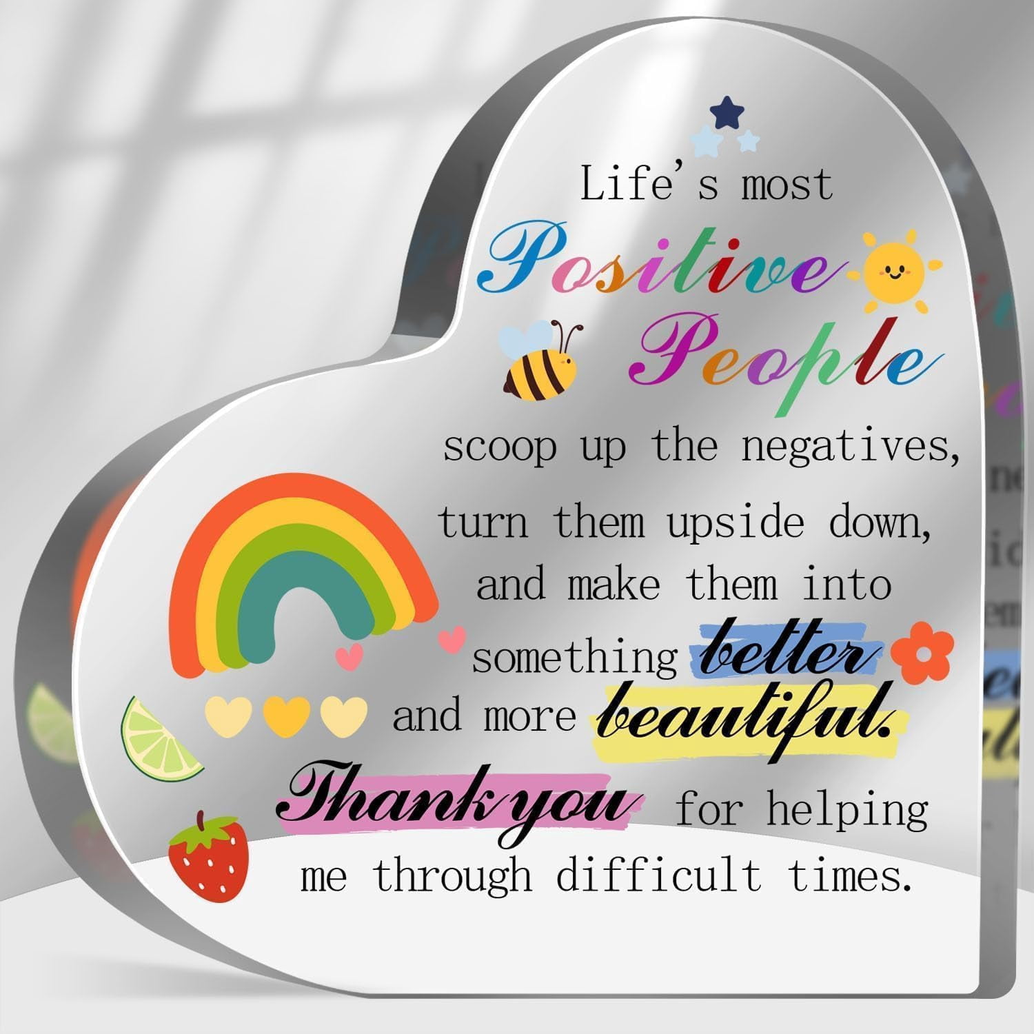 Heart Acrylic Plaque Friendship Appreciation Gifts Thank You Gifts for ...