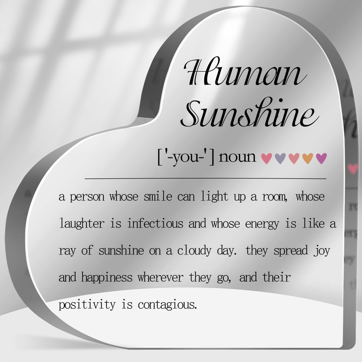 Heart Acrylic Plaque Funny Office Appreciation Sign Gifts Thank You ...