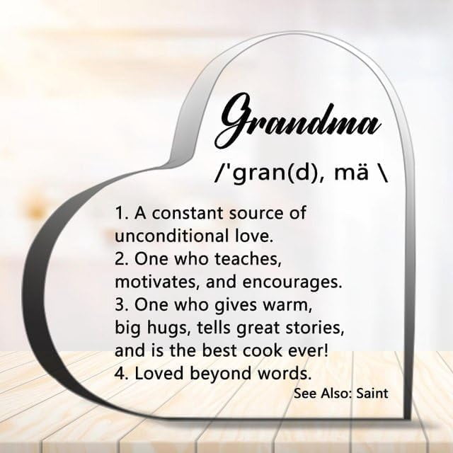 Heart Acrylic Plaque Grandma A Constant Source Of Unconditional Love ...