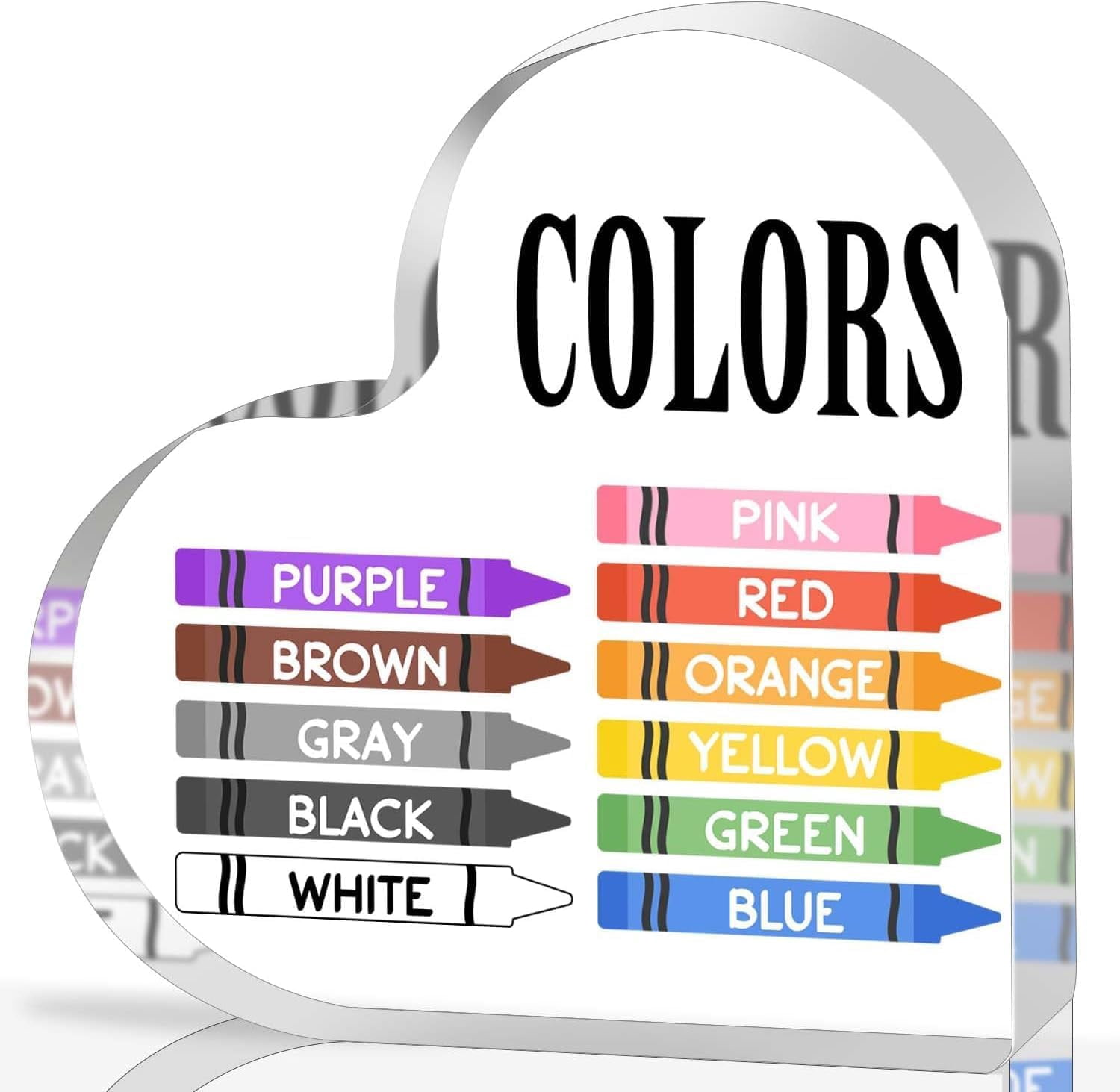 Heart Acrylic Plaque Mental Health Awareness Gifts,Colorful Mental ...