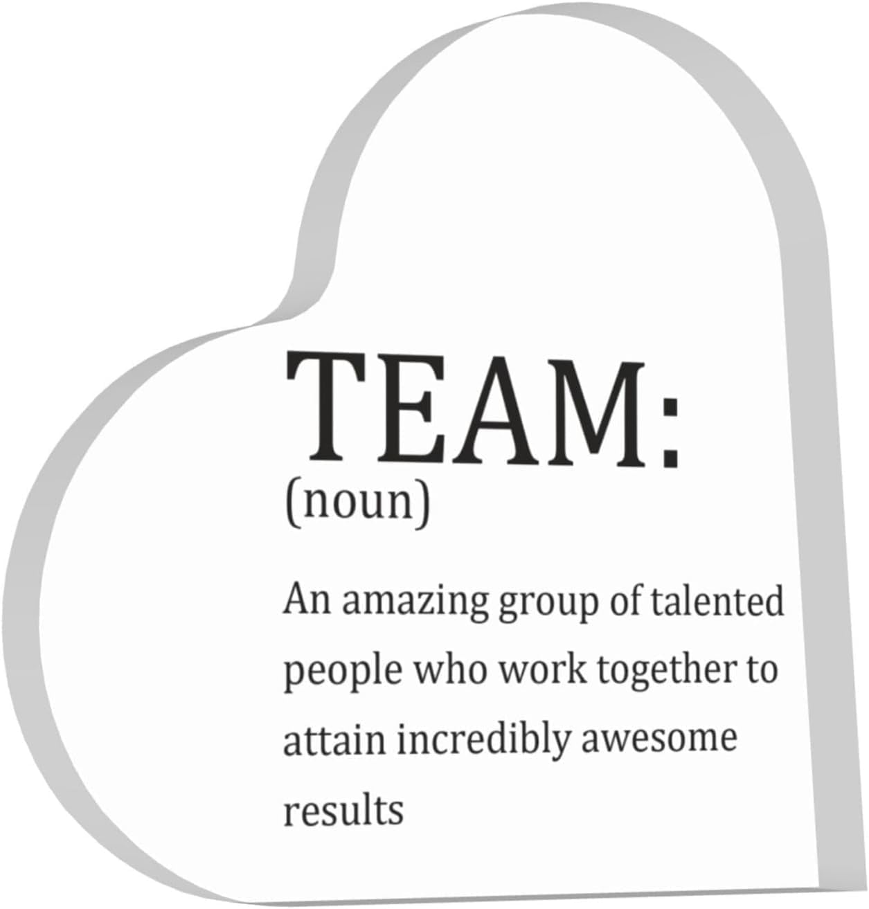 Heart Acrylic Plaque Team Gifts for Coworkers, Motivational Office ...
